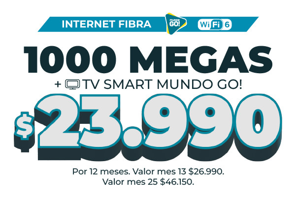 Internet Fibra Óptica, TV Smart GO! y Telefonía móvil - Tu Mundo
